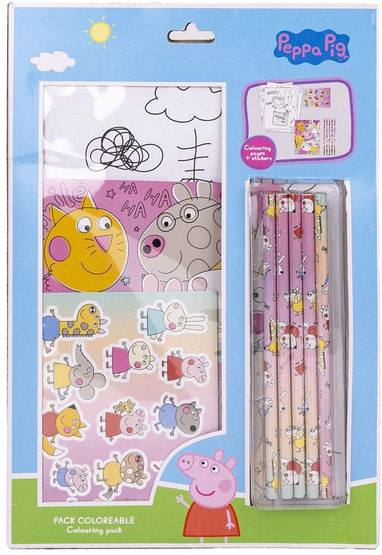 Творчески комплект Cerda Peppa Pig - С моливи и стикери | Ozone.bg