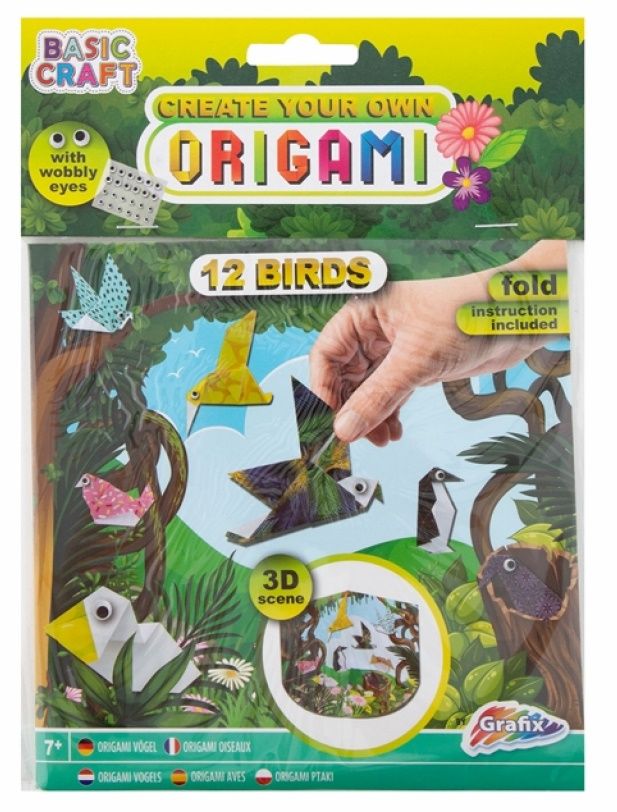 Творчески комплект Grafix - Направи си сам Оригами, 12 птици | Отлична цена | Ozone.bg