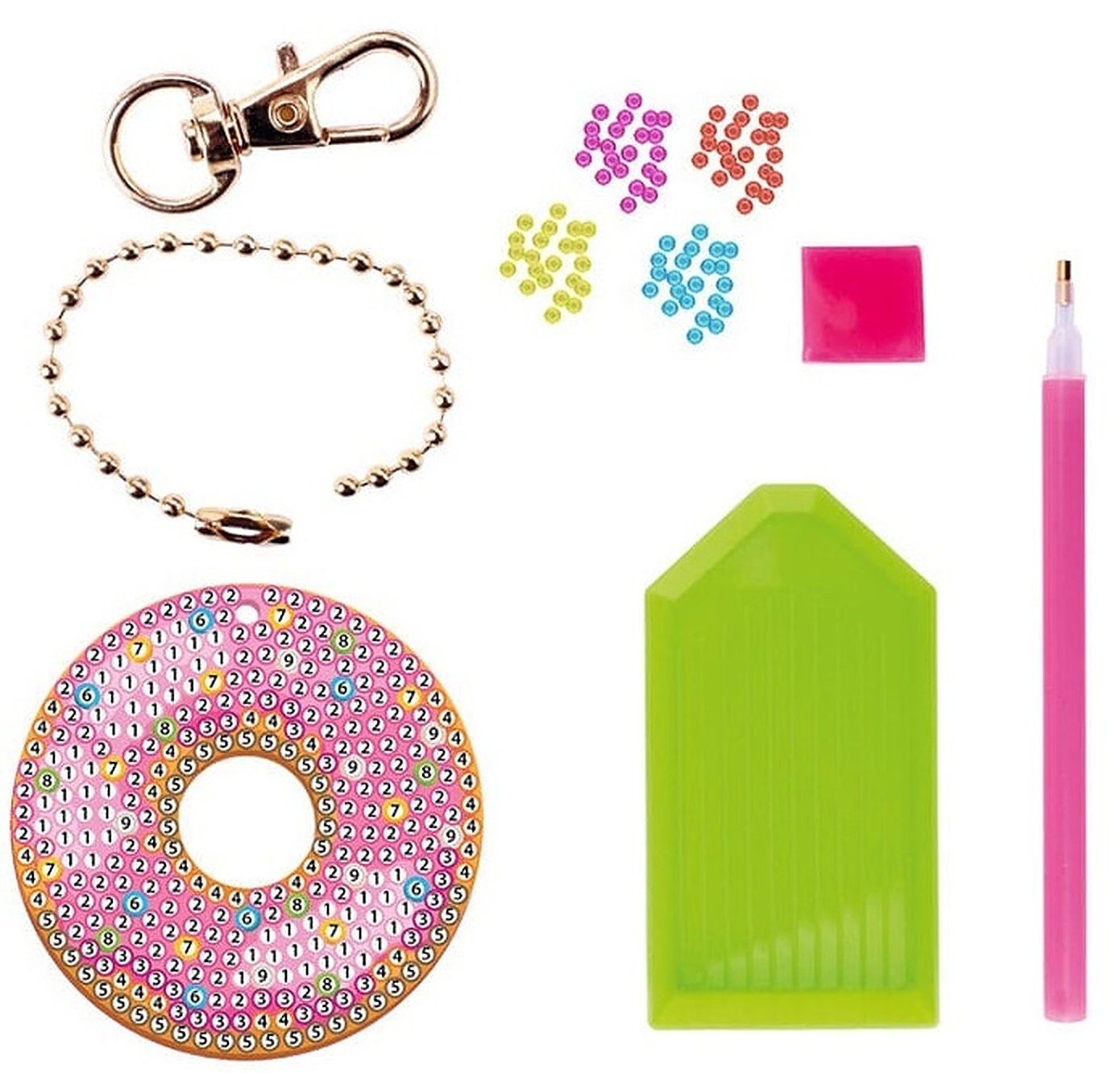 Творчески комплект за рисуване с мъниста Grafix - Ключодържател Донът | Отлична цена | Ozone.bg