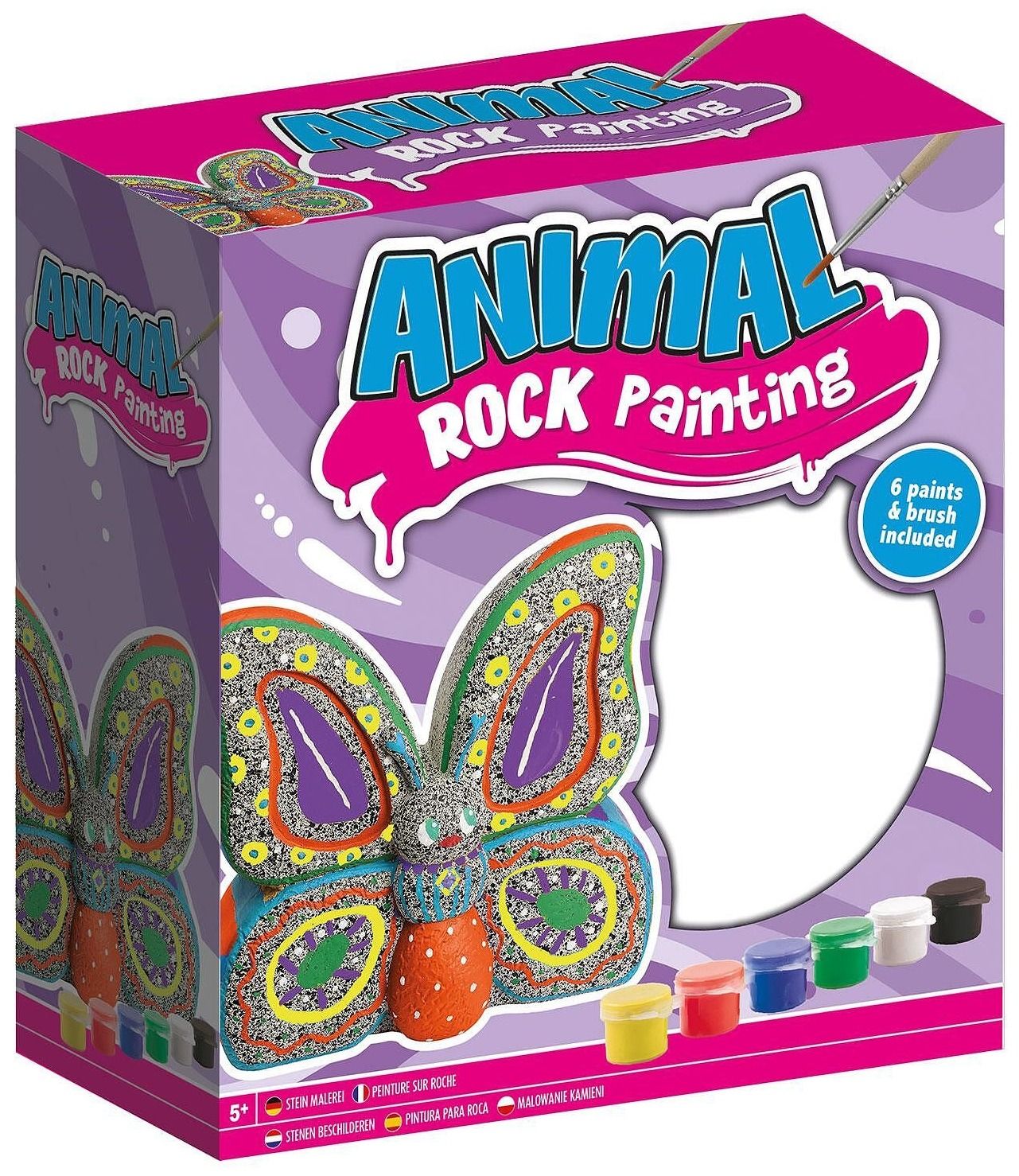 Творчески комплект за рисуване върху камъни Grafix Creative - Пеперуда | Ozone.bg