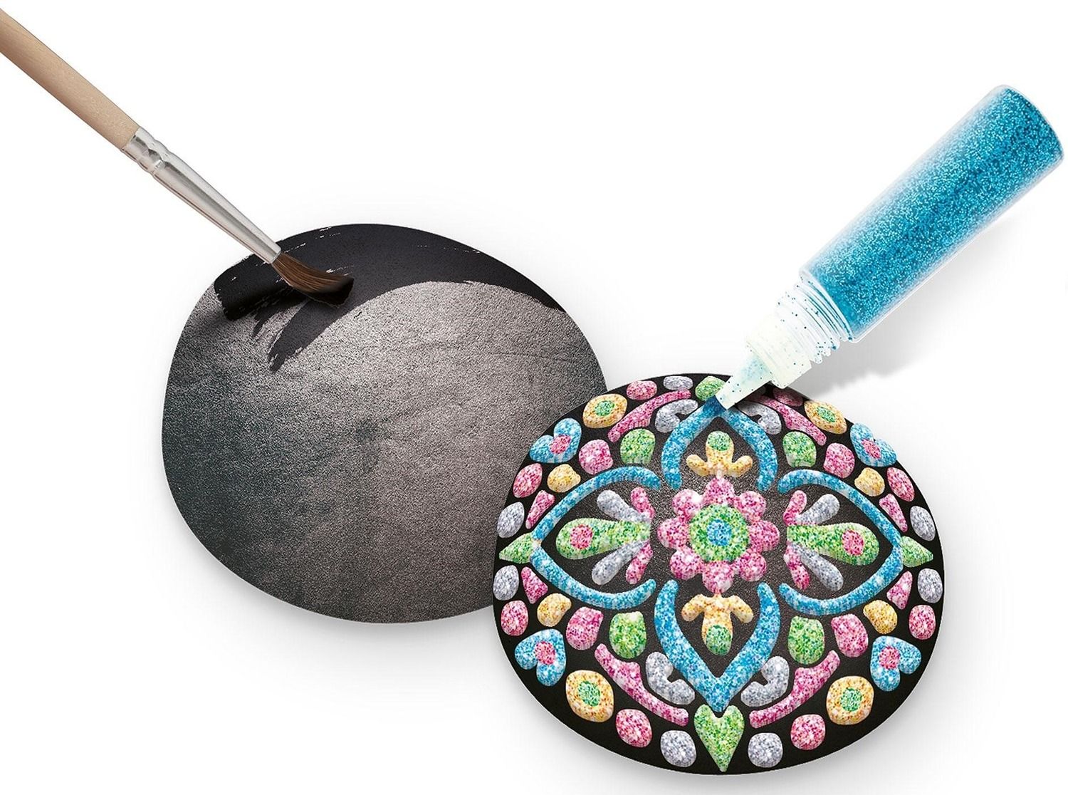 Творчески комплект за рисуване върху камъни Grafix Creative - Мандала | Ozone.bg