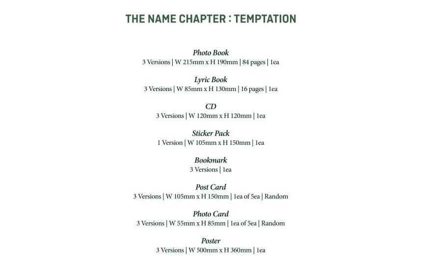 TXT (TOMORROW X TOGETHER) - The Name Chapter: TEMPTATION, Farewell ...