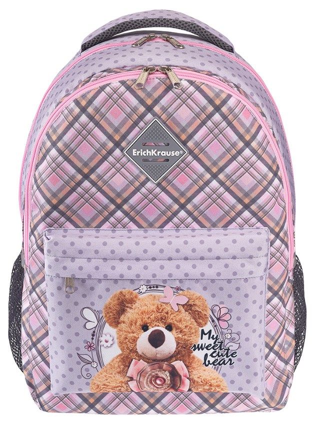Ученическа раница Erich Krause EasyLine - Teddy Bear, 2 отделения, 20 l ...