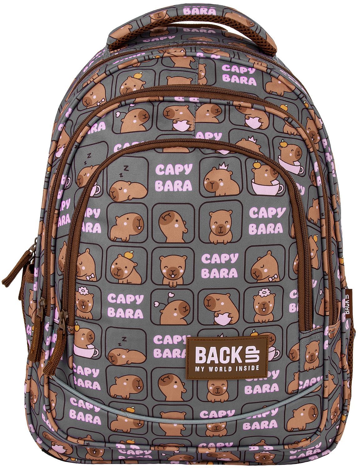Ученическа раница Back Up X - Capybara, с 2 отделения | Ozone.bg