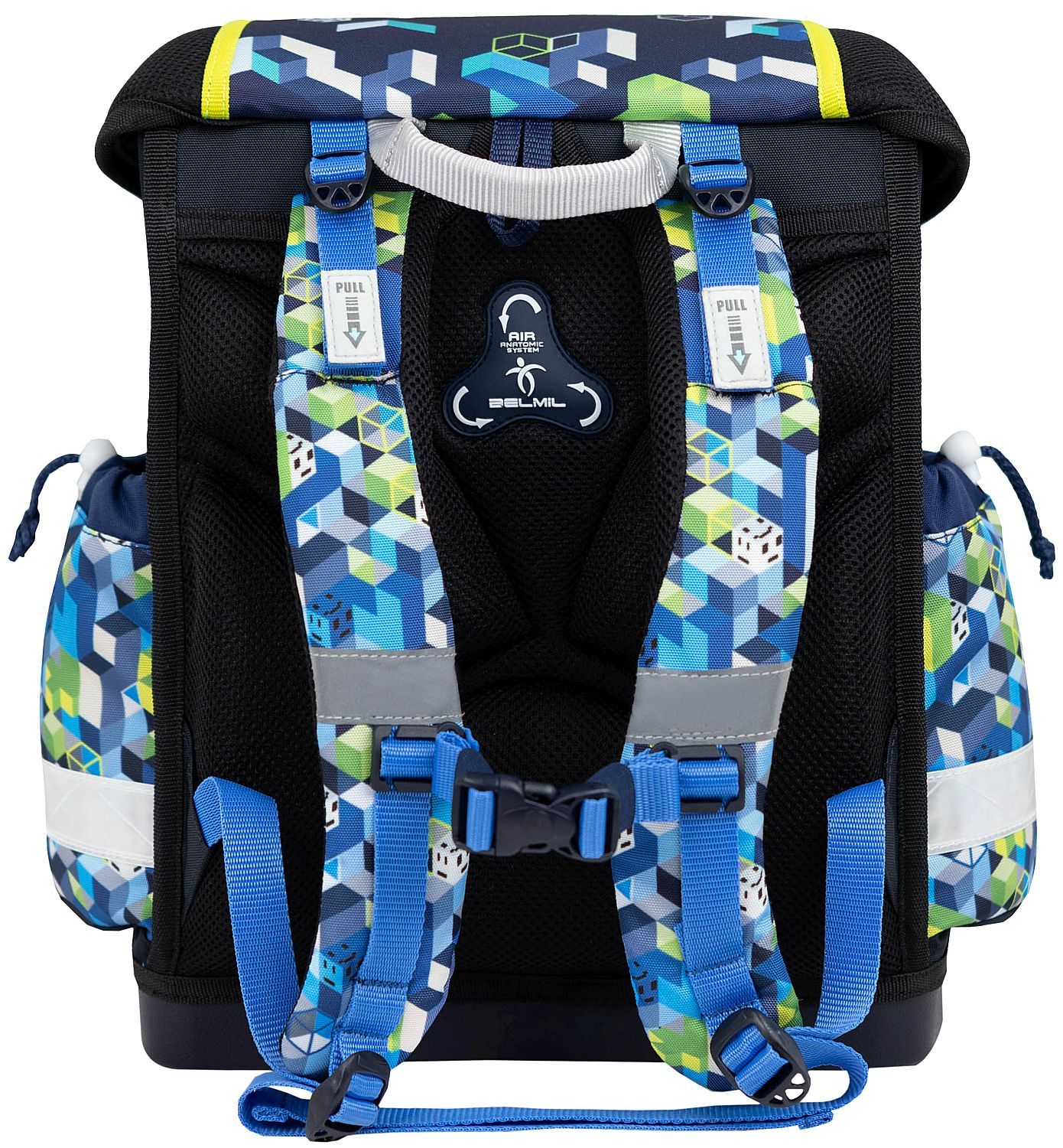 Ученическа раница-кутия Belmil Classic - Pixel Cube Game, с твърдо дъно ...