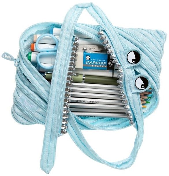 Ученически несесер Zipit - Grillz, голям, светлосин | Ozone.bg