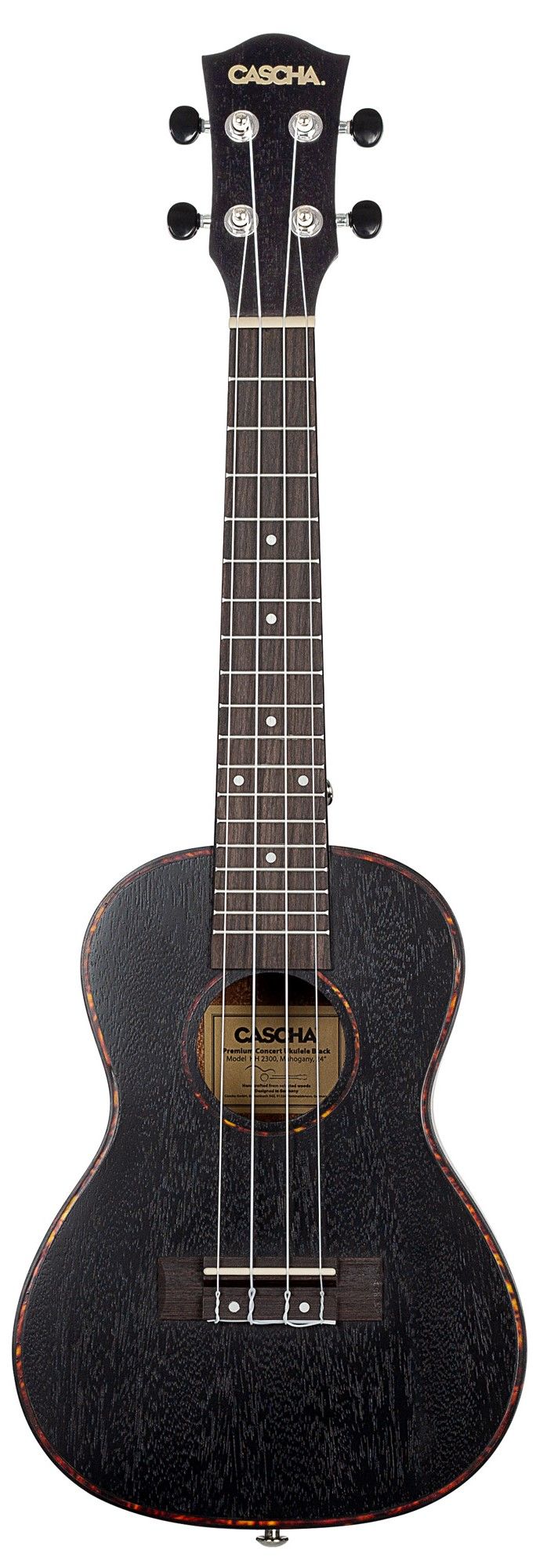 Концерт укулеле Cascha - HH 2300 Premium Mahogany, черно | Ozone.bg