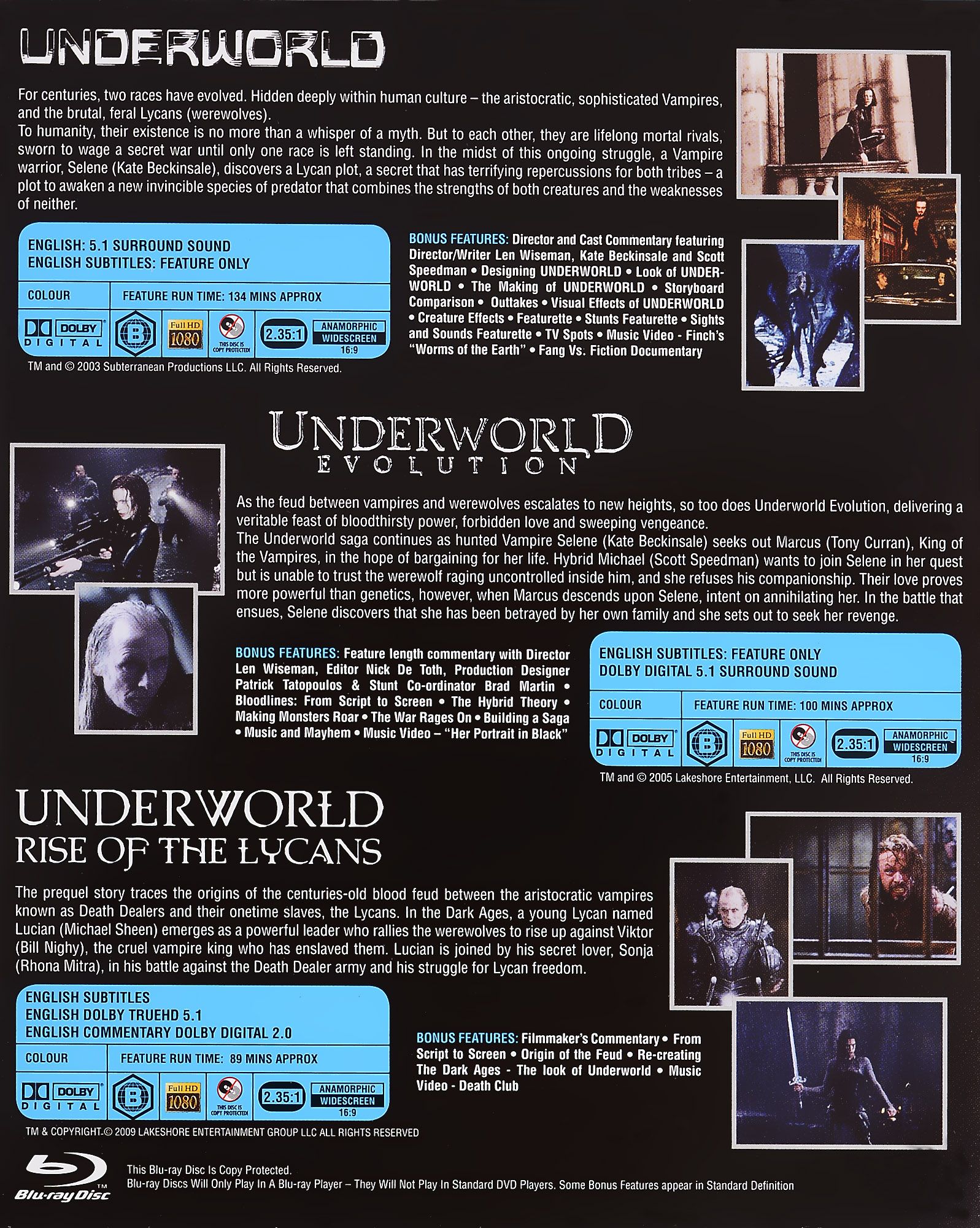 Underworld Collection 1-3 (Blu-Ray) | 2009 | Добра цена | Ozone.bg