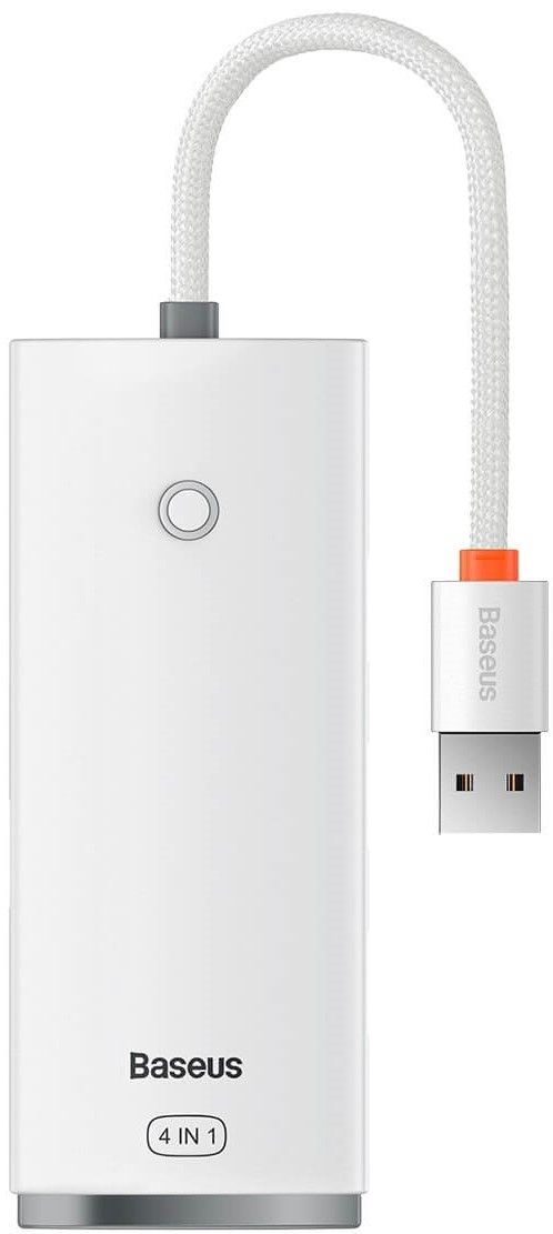 USB хъб Baseus -Lite, 5 порта, USB-A, бял | Ozone.bg