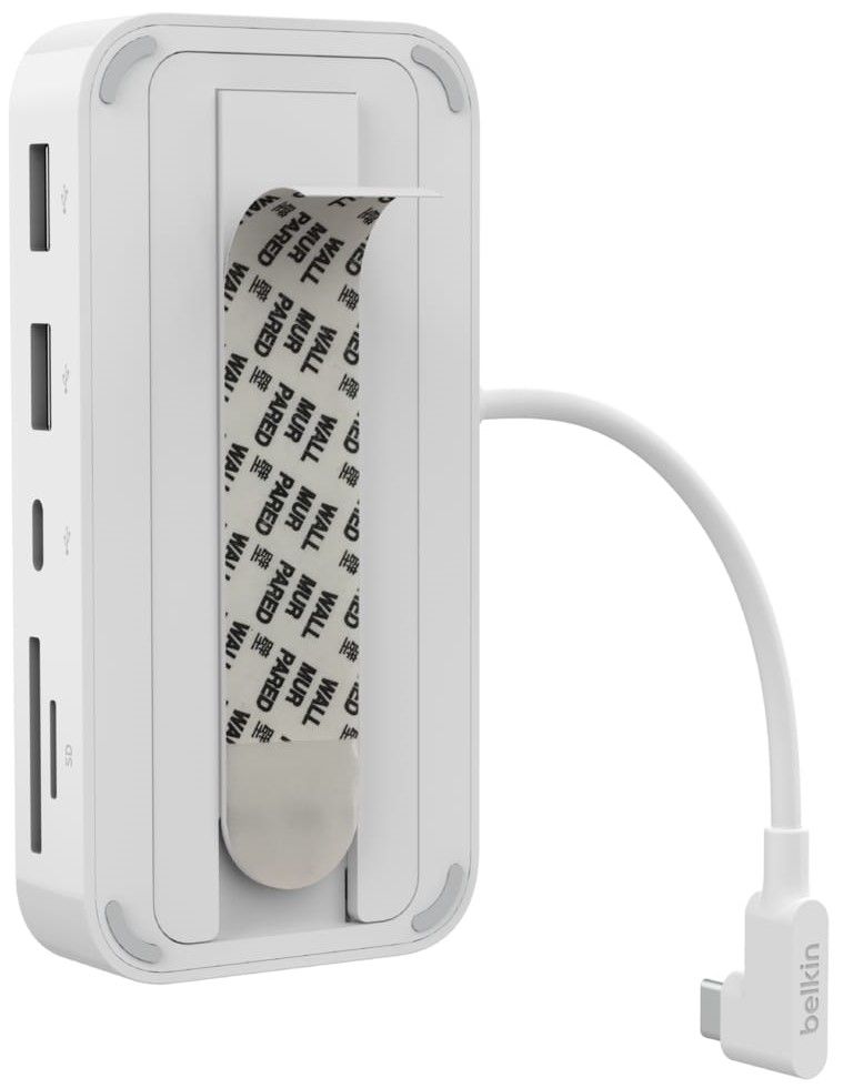 USB хъб Belkin - Multiport Hub with Mount, 6 порта, USB-C, бял | Ozone.bg