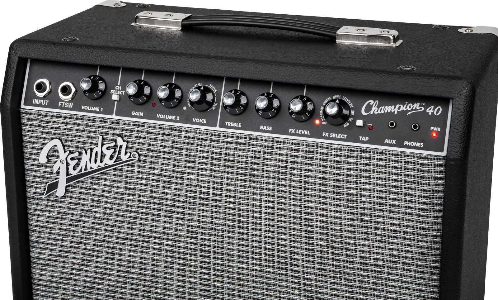 Усилвател за китара Fender - Champion 40, черен/сребрист | Ozone.bg