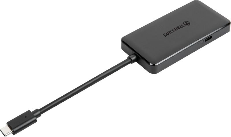 USB хъб Transcend - HUB5C, 4 порта/SD/microSD, USB-C, черен | Ozone.bg