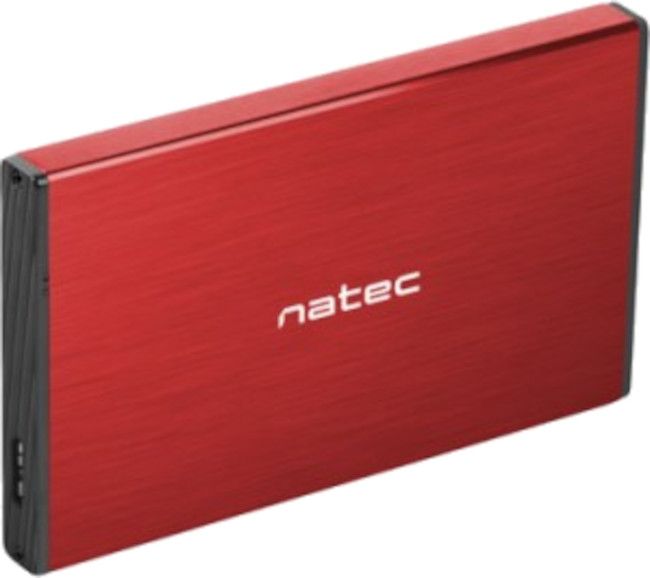 Външен HDD/SSD корпус Natec - Rhino Go, 2.5", USB 3.0, червен | Ozone.bg