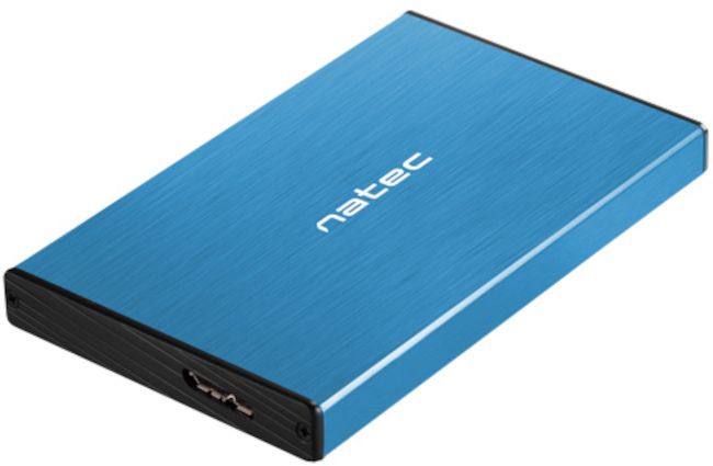 Външен HDD/SSD корпус Natec - Rhino Go, 2.5", USB 3.0, син | Ozone.bg