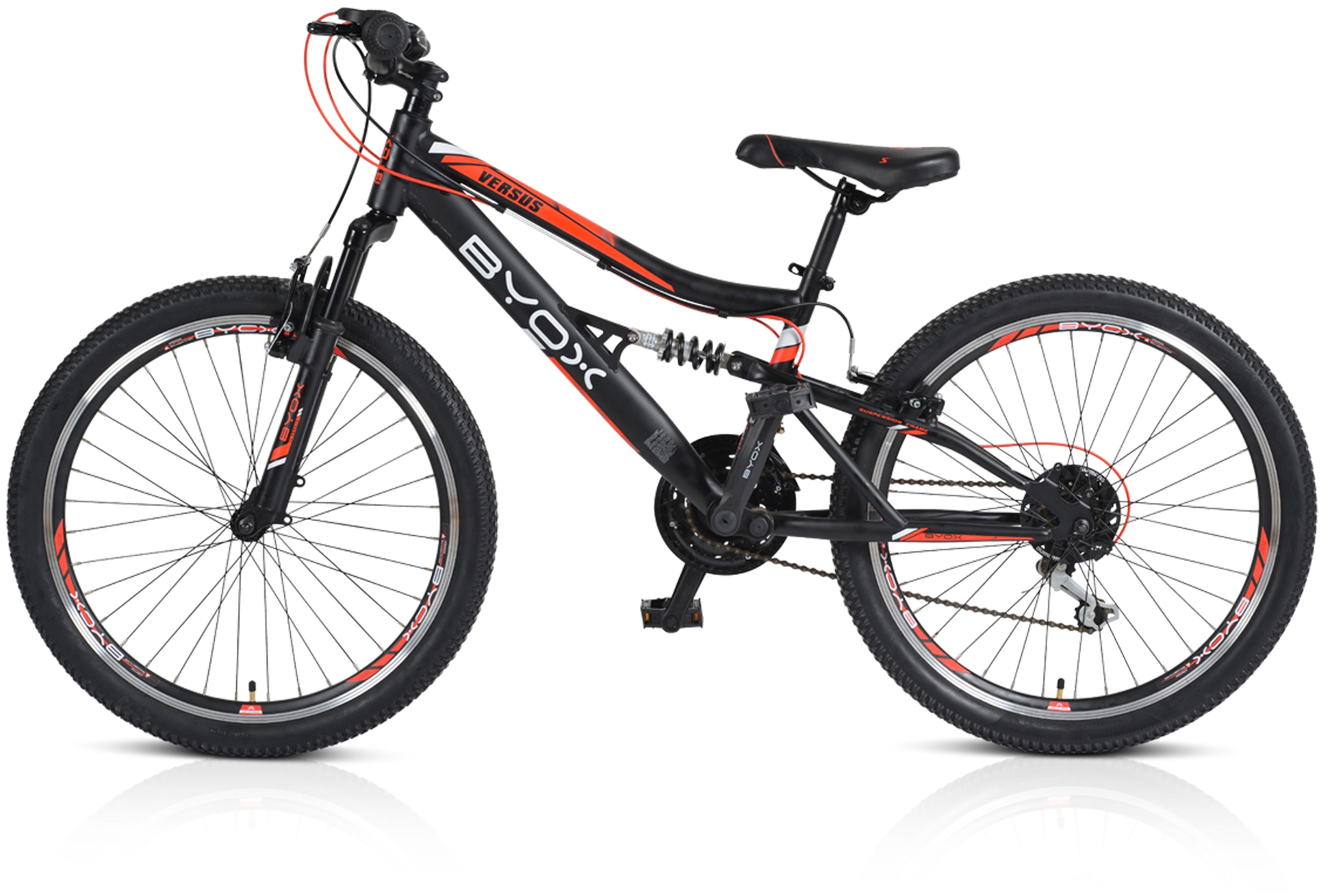 Велосипед със скорости Byox - Versus, 24'', черен/червен | Отлична цена ...