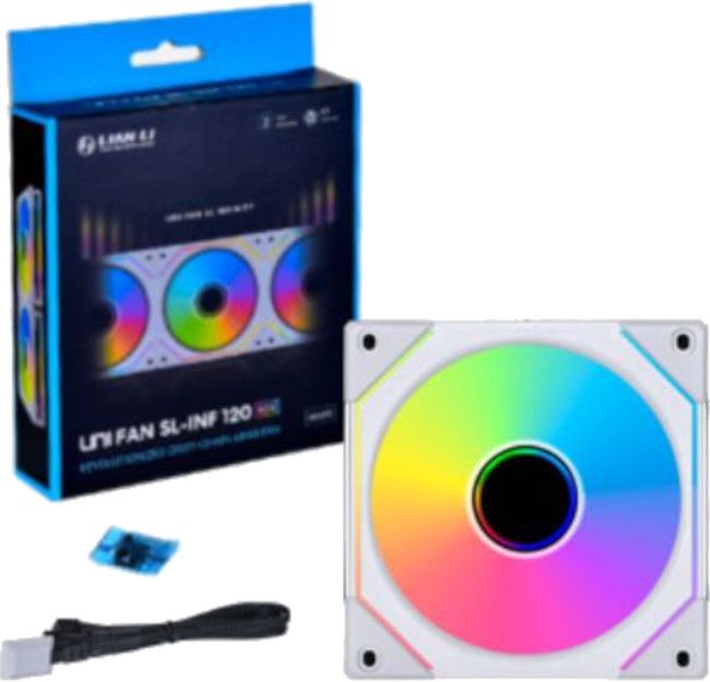 Вентилатор Lian-Li - SL-INF120 White, 120 mm, RGB | Ozone.bg