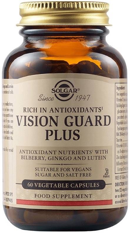 Vision Guard Plus, 60 растителни капсули, Solgar | Ozone.bg