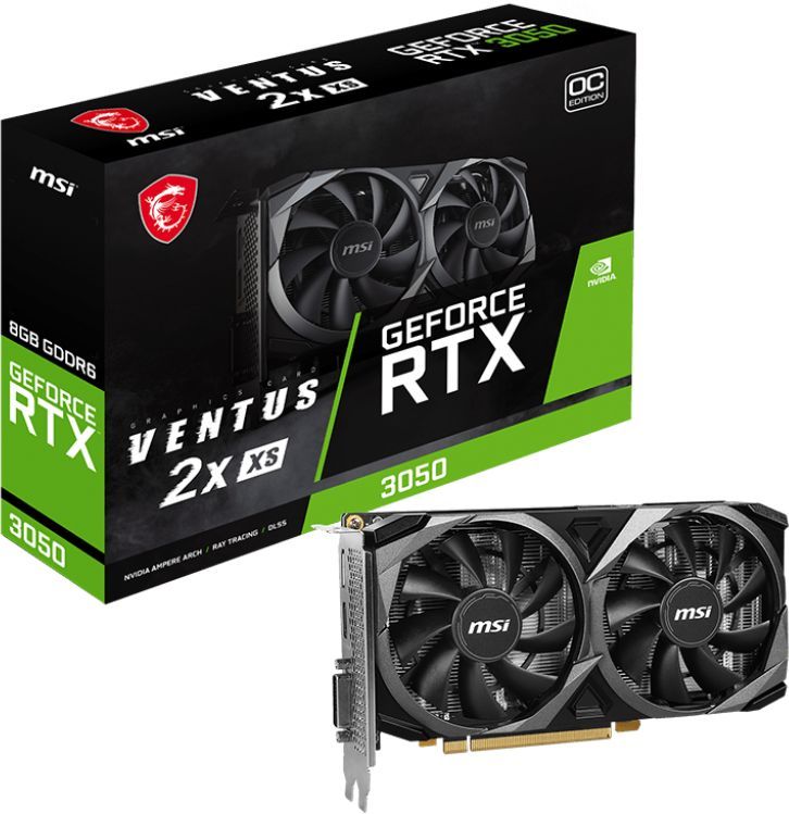 Видеокарта MSI - GeForce RTX 3050 VENTUS 2X XS OC, 8GB, GDDR6 | Ozone.bg
