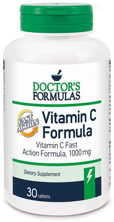 Vitamin C Fast Action Formula, 1000 mg, 30 таблетки, Doctor's Formulas ...