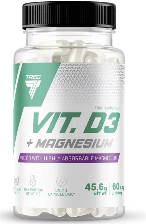 Vit. D3 + Magnesium, 60 капсули, Trec Nutrition | Ozone.bg