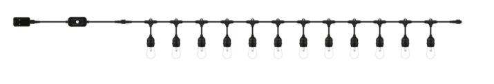 Висящи лампи WiZ - String Lights, Type-C, 12W, 14.8 m, черни | Ozone.bg