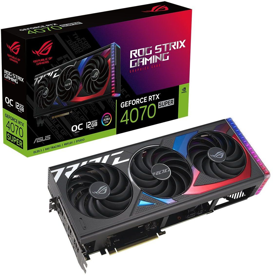 Видеокарта ASUS - ROG Strix GeForce RTX 4070 Super OC Edition, 12GB ...