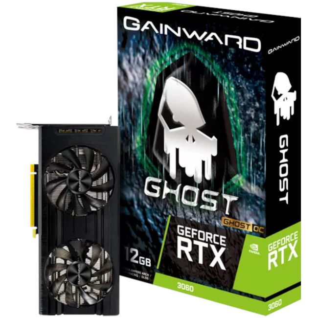 Видеокарта Gainward - GeForce RTX 3060 Ghost OC, 12GB, GDDR6 | Ozone.bg