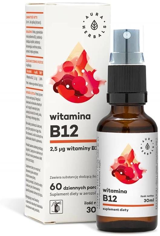 Витамин В12 Орален спрей, 30 ml, Aura Herbals | Ozone.bg