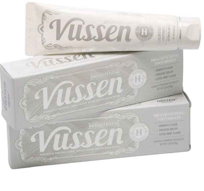 Vussen Избелваща паста за зъби H Brightening, с хидроксиапатит 5%, 120 ml | Ozone.bg