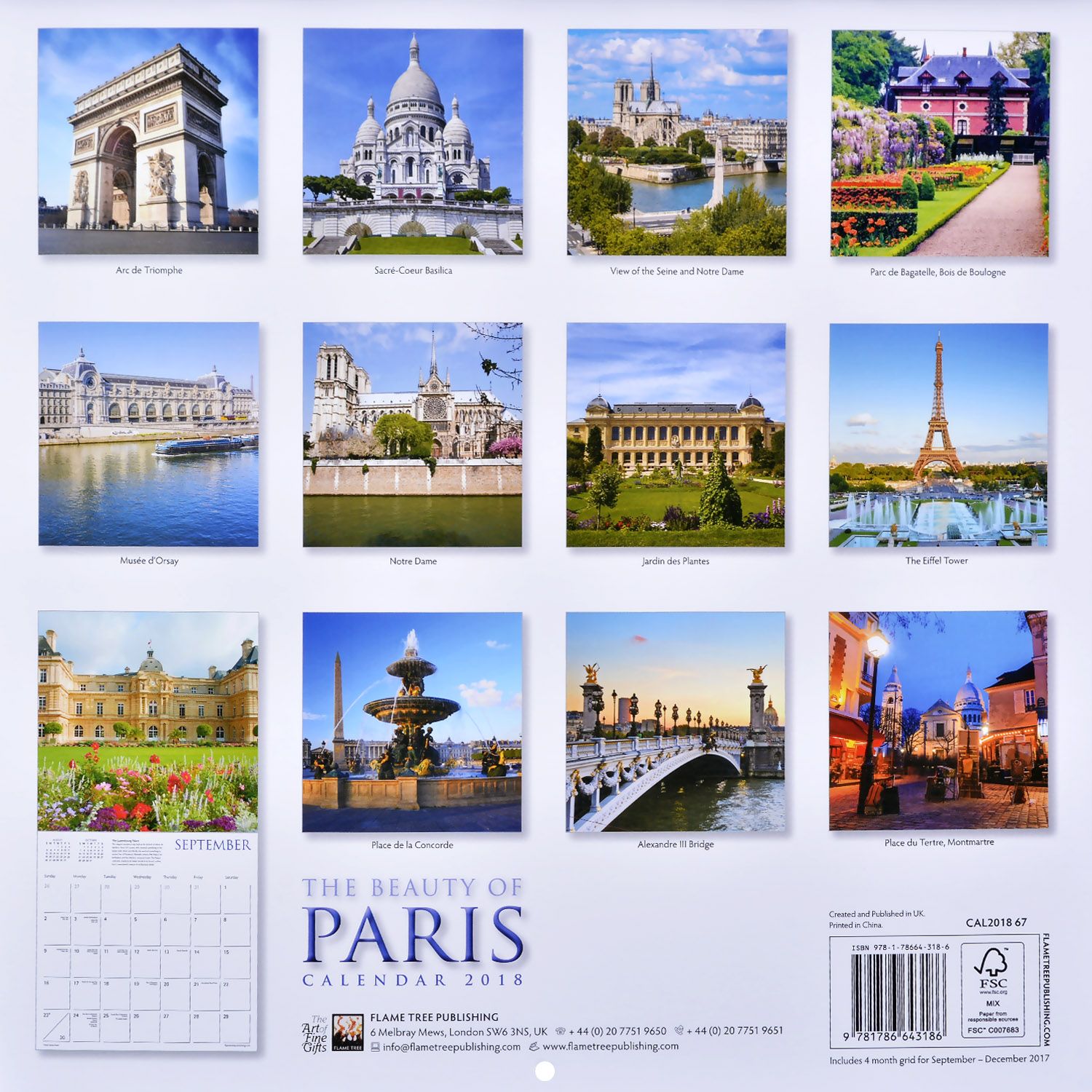 Wall Calendar 2018: The Beauty of Paris | Ozone.bg