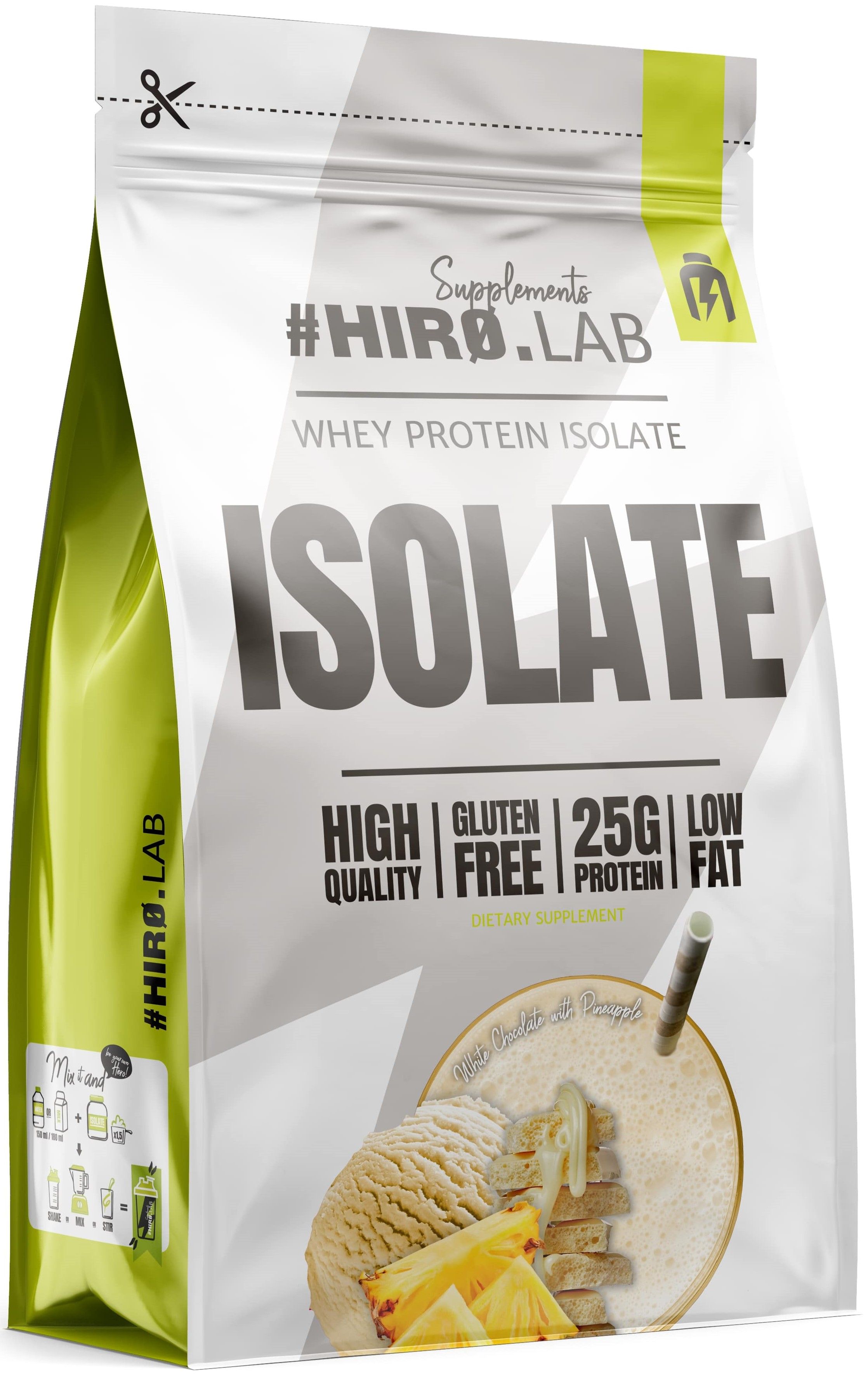 Whey Protein Isolate, бял шоколад и ананас, 700 g, Hero.Lab | Ozone.bg