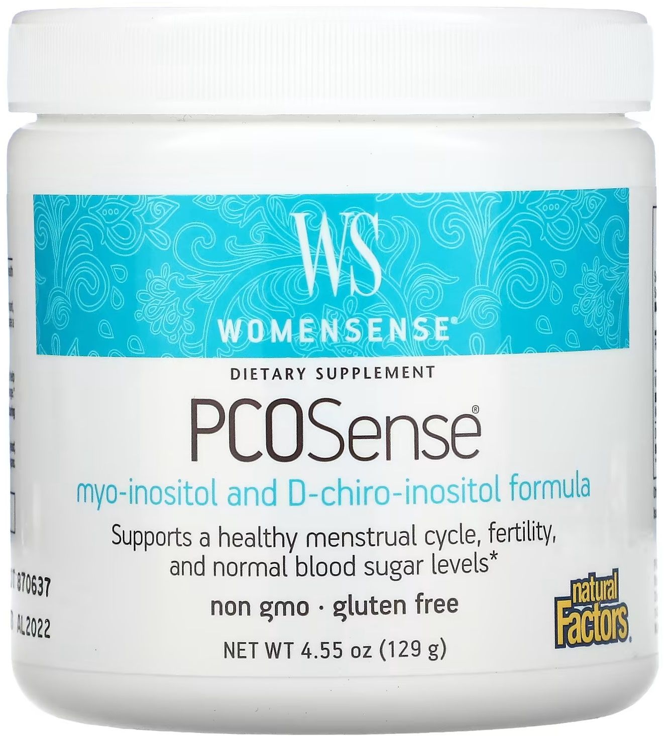 WomenSense PCOSense, 129 g, Natural Factors | Ozone.bg
