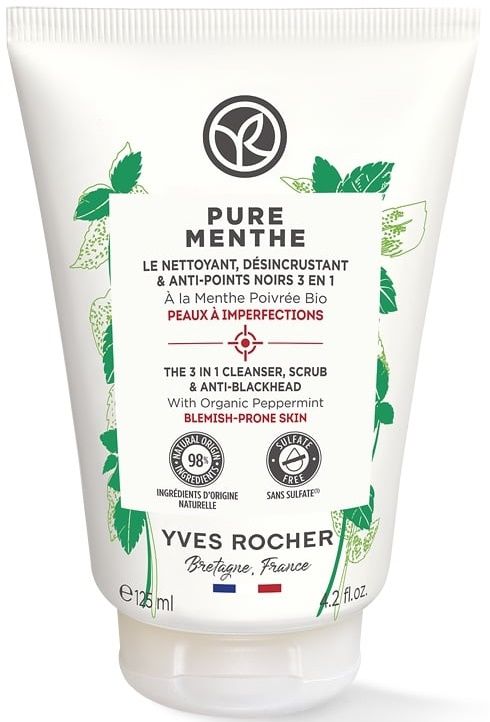 Yves Rocher Pure Menthe Почистващ гел 3 в 1, 125 ml | Ozone.bg
