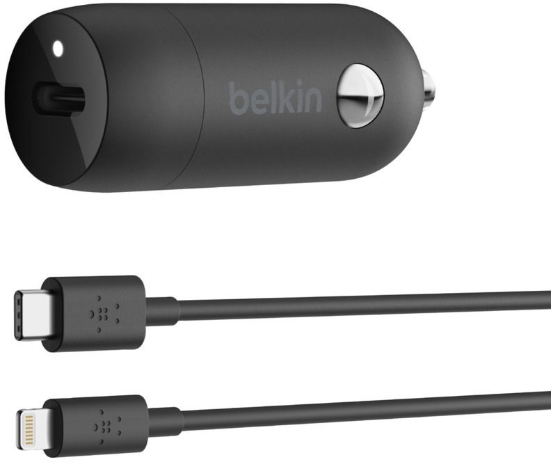Зарядно за кола Belkin - USB-C PD Car Charger, 20W, черно | Ozone.bg