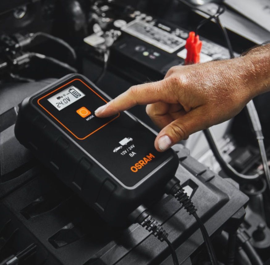 Зарядно за акумулатор Osram - BATTERYcharge, OEBCS908, 12/24V, 4/8A ...