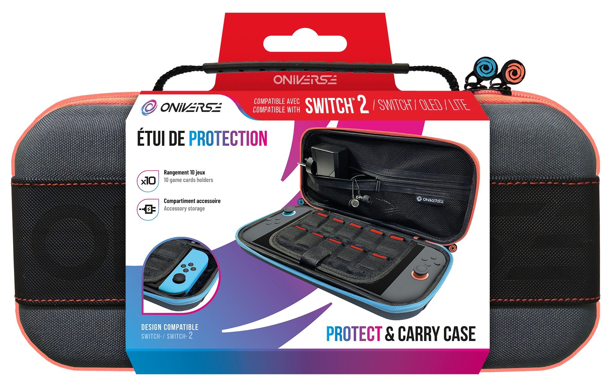 Защитен калъф Oniverse - Protect & Carry Case, сив (Nintendo Switch 2 ...