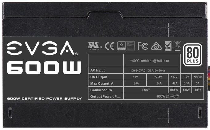 Захранване EVGA - W1, 80 + White, 600W | Ozone.bg