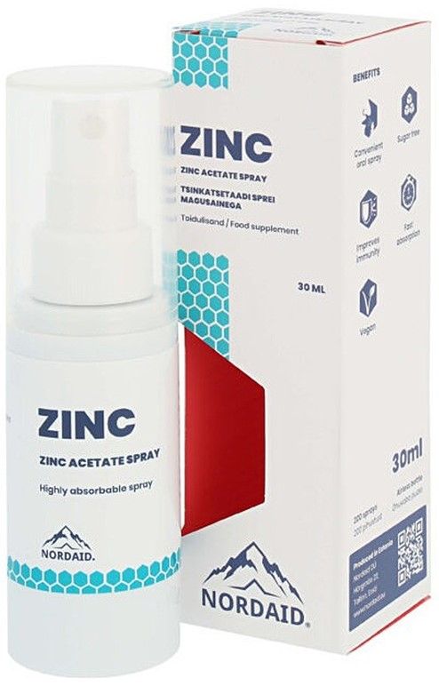 Zinc Спрей за уста, мента, 30 ml, Nordaid | Ozone.bg