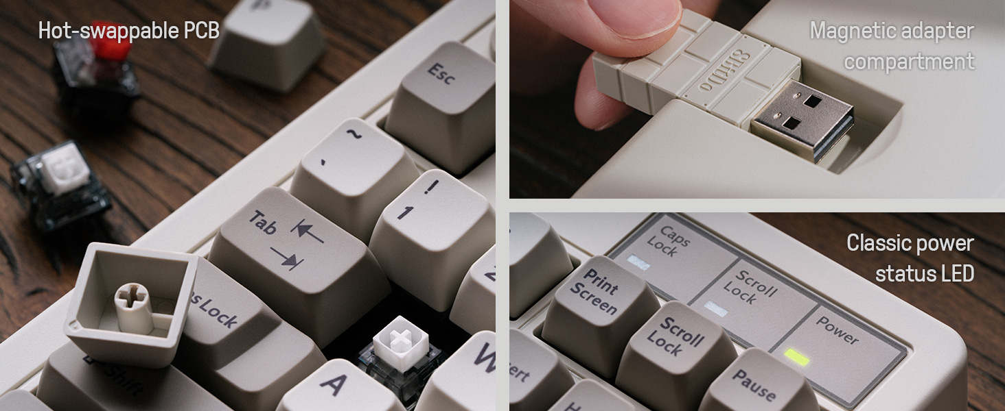 Механична клавиатура 8Bitdo - Retro 87 M Edition, безжична, Kailh Box V2 | Ozone.bg