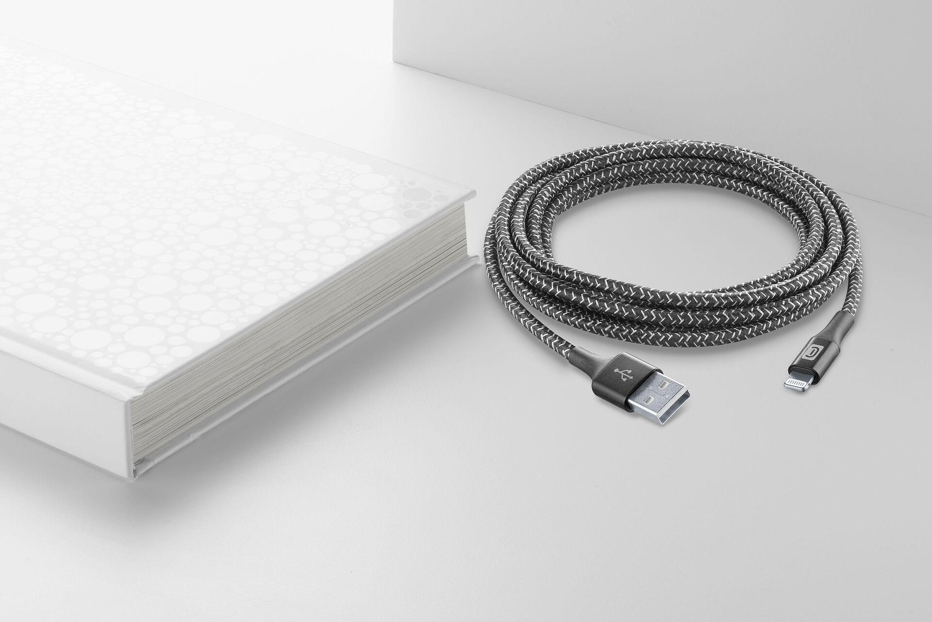 Кабел Cellularline - USB/Lightning, 2.5m, черен | Ozone.bg
