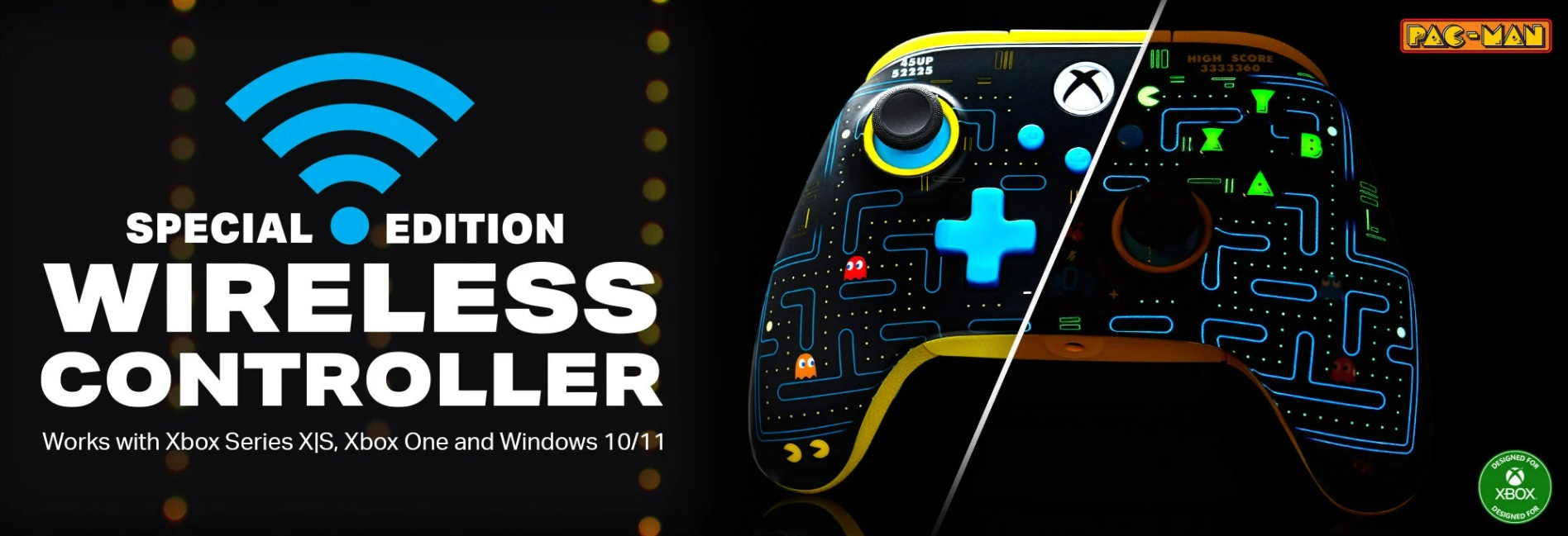 Безжичен контролер PowerA - Wireless, Pac-Man Special Edition (Xbox One ...