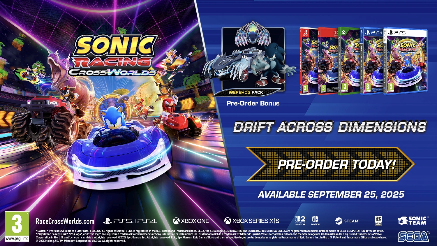 Sonic Racing: CrossWorlds (Nintendo Switch) | Ozone.bg
