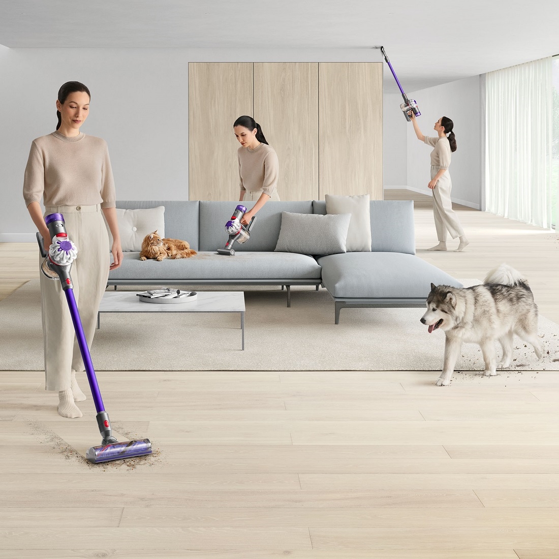 Вертикална прахосмукачка Dyson - V8 Origin SV25, Silver/Purple | Ozone.bg